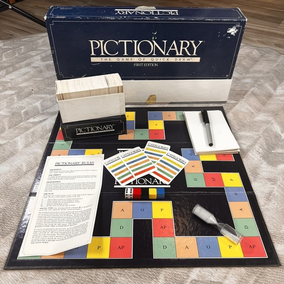 Games | Vintage Pictionary Game First Edition 1985 Classic Drawing ...